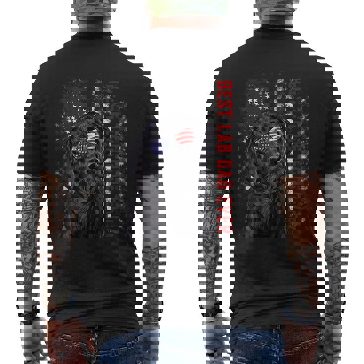 Best Lab Dad Ever Labrador Dog American Flag Fathers Day Mens Back ...