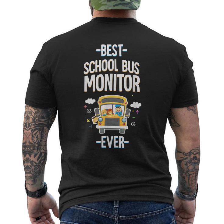 Best School Bus Monitor Ever Mens Back Print T-shirt | Seseable