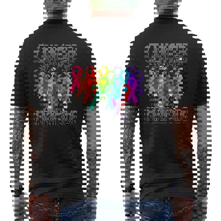 Cancer Sucks In Every Color Fighter Fight The Cancer Men's Back Print T ...