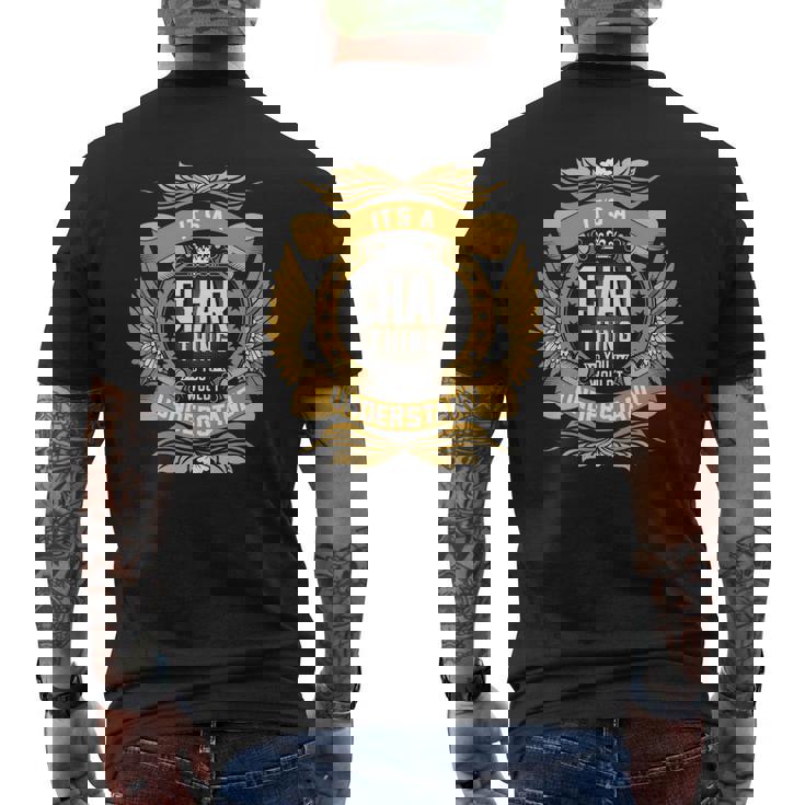 Char Name Char Family Name Crest V2 Men's T-shirt Back Print | Seseable