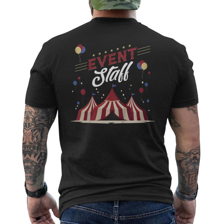 Circus Event Staff Carnival Themed Birthday Party V2 Men's Back Print T ...