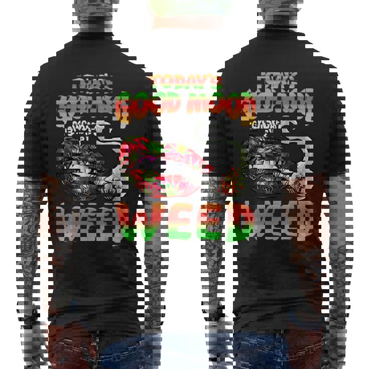 Cool Sexy Lips Weed Cannabis Marijuana Leaves Smoking Men's Back Print ...