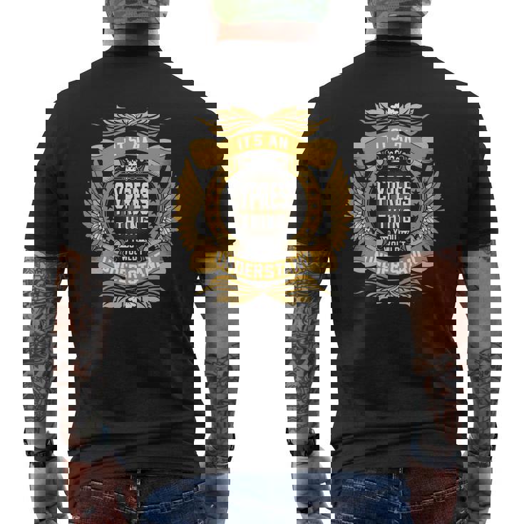 Cypress Name Cypress Family Name Crest V2 Men's T-shirt Back Print ...