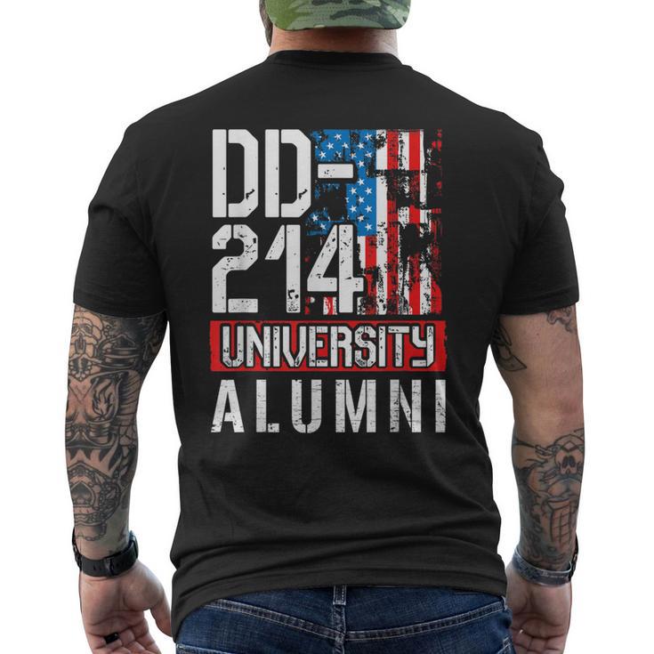 Dd214 University Alumni Us Military Veteran Retro Flag Men's Back Print ...
