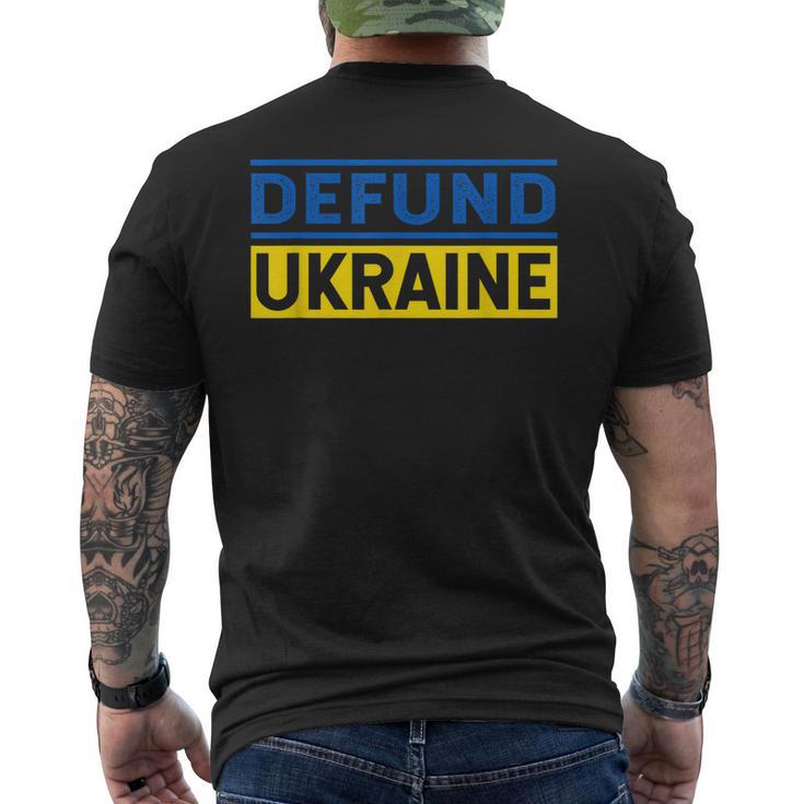 Defund Ukraine Pro America Vintage Typography Political Meme Men's Back ...