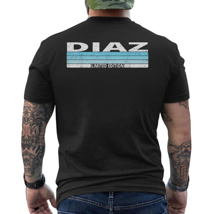 Diaz Surname Birthday Family Reunion 80S 90S Blue Sunset Men's Back ...