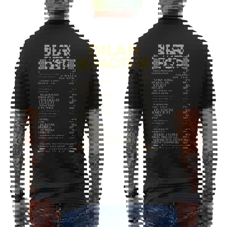 Dilan Name Gift Dilan Facts V2 Mens Back Print T-shirt | Seseable