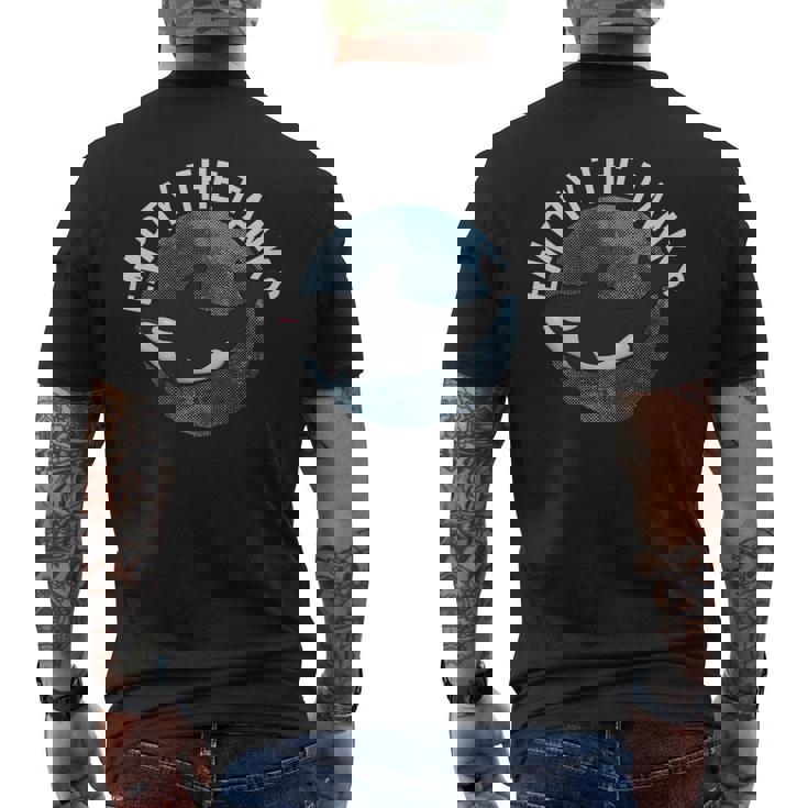 Empty The Tanks Killer Whale Orca Men's Back Print T-shirt | Mazezy