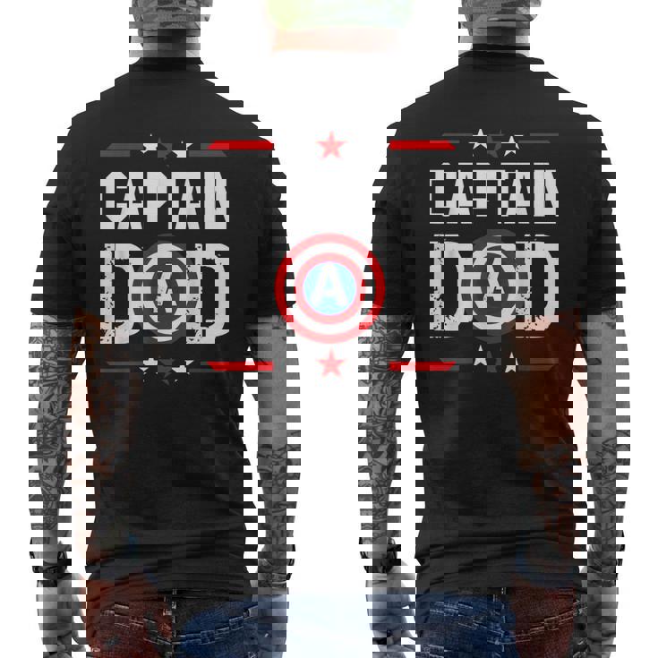 Funny Captain Dad Superhero Daddy Fathers Day For Mens Dad Mens Back ...