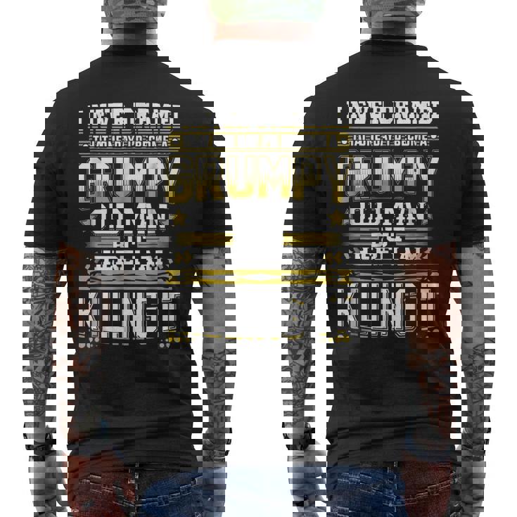 Grumpy Old Man T Grumpy Old Men Men's Back Print T-shirt | Mazezy