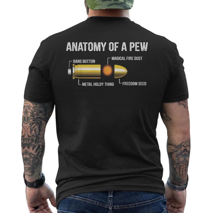 Gun Ammo Bullet - Anatomy Of A Pew Men's T-shirt Back Print - Seseable