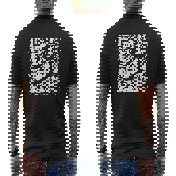 Hello Mf Hey Hi How U Dern Men's Back Print T-shirt | Mazezy