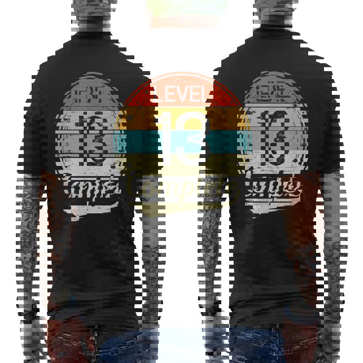 Level 13 Complete Retro 13Th Wedding Anniversary Men's Back Print T ...