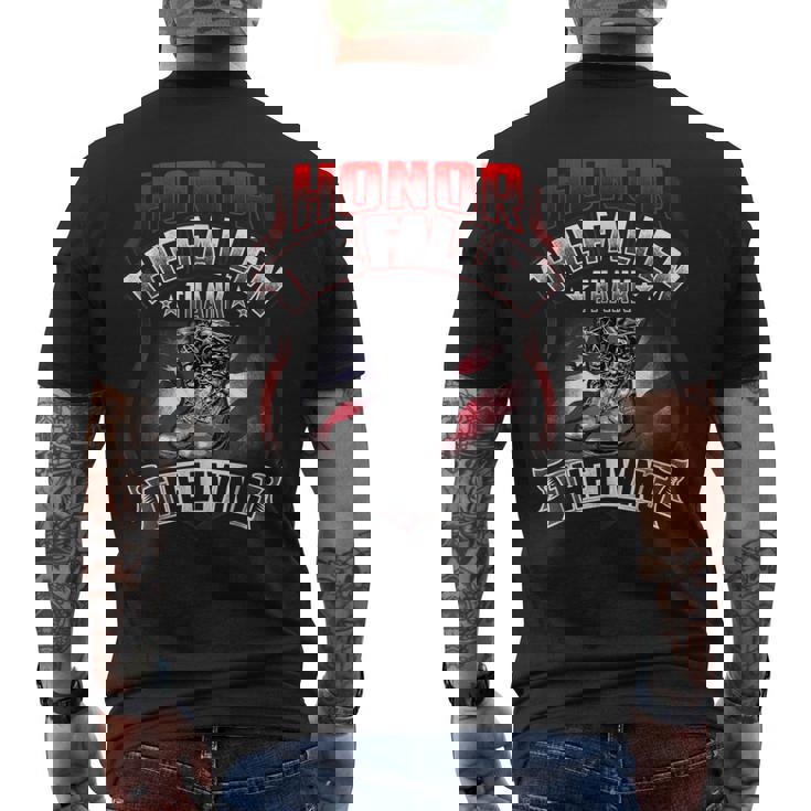 Memorial Day - Honor The Fallen Thank The Living Veteran Men's Back ...