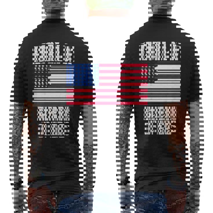 Memorial Day Remembering Our Heroes Men's Back Print T-shirt | Mazezy