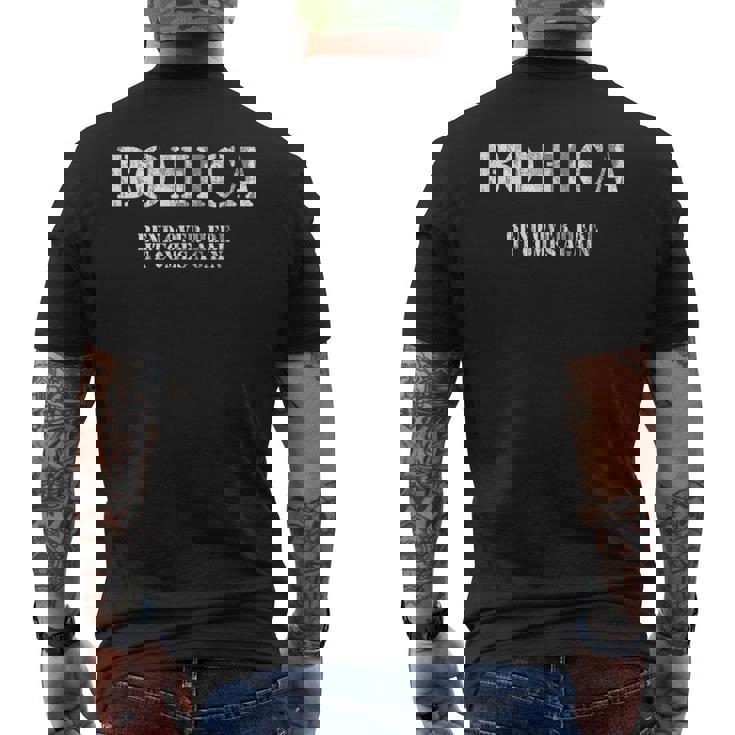 Military Saying Bohica Definition Men's T-shirt Back Print | Seseable