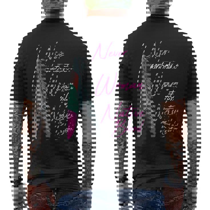 Native American Indian A Woman With Native Blood Men's Back Print T ...