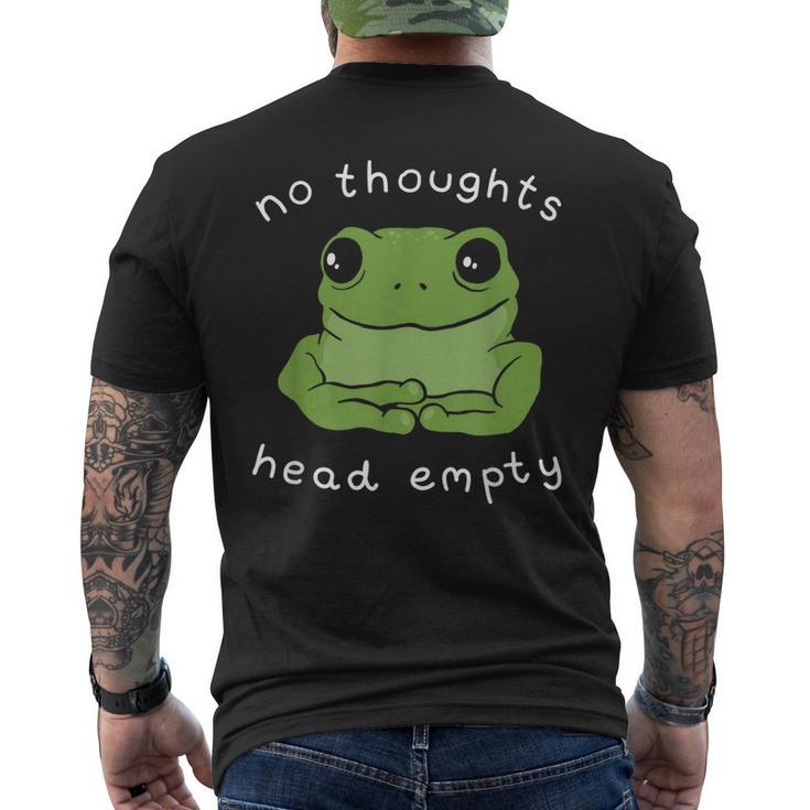 No Thoughts Head Empty Cute Frog Meme Aesthetic Men's Back Print T ...