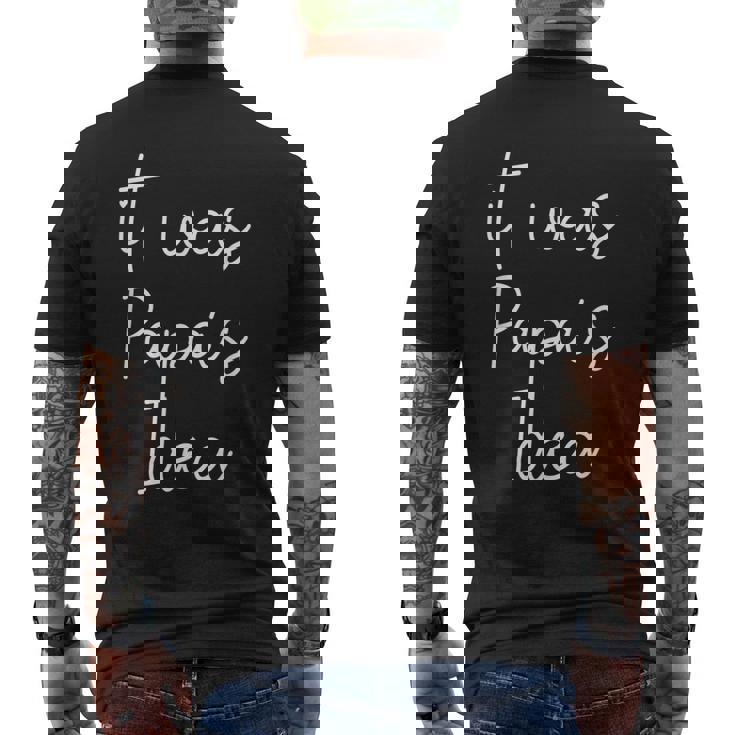 It Was Papas Idea Kids Grandpa Men's Back Print T-shirt | Mazezy