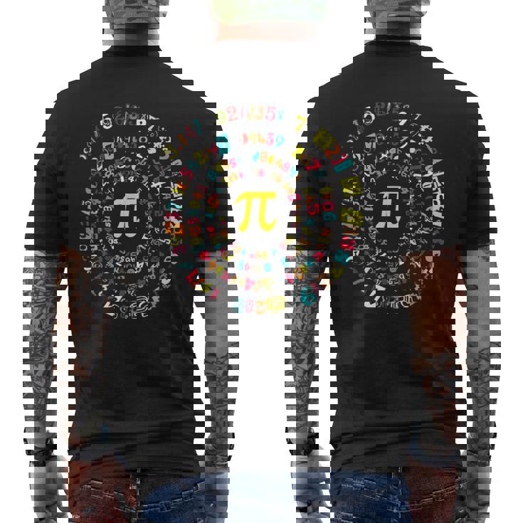 Pi Day Spiral Pi Math For Pi Day 3 14 V2 Men's T-shirt Back Print ...