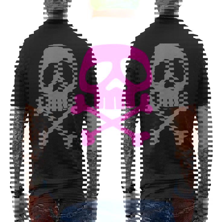 Pink Punk Rock Skull And Bones - 1980S Punk Rock Misfit Men's Back ...