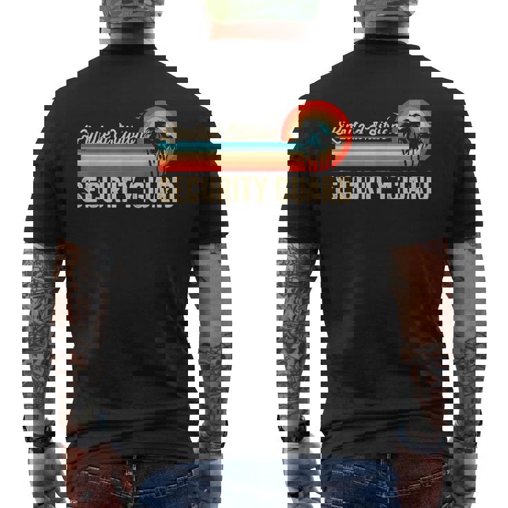 Security Guard Funny Birthday Retro Vintage Men Dad Mens Back Print T ...