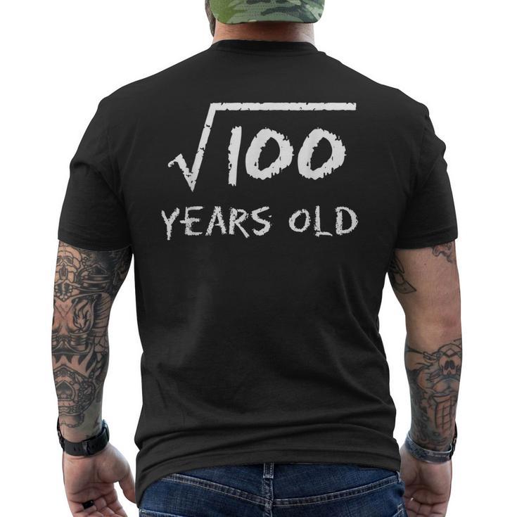 Square Root Of 100 10Th Birthday 10 Years Old Men's Back Print T-shirt ...