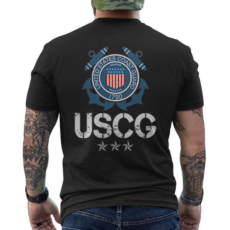 Uscg Military US Coast Guard Veteran Mens Men's T-shirt Back Print ...