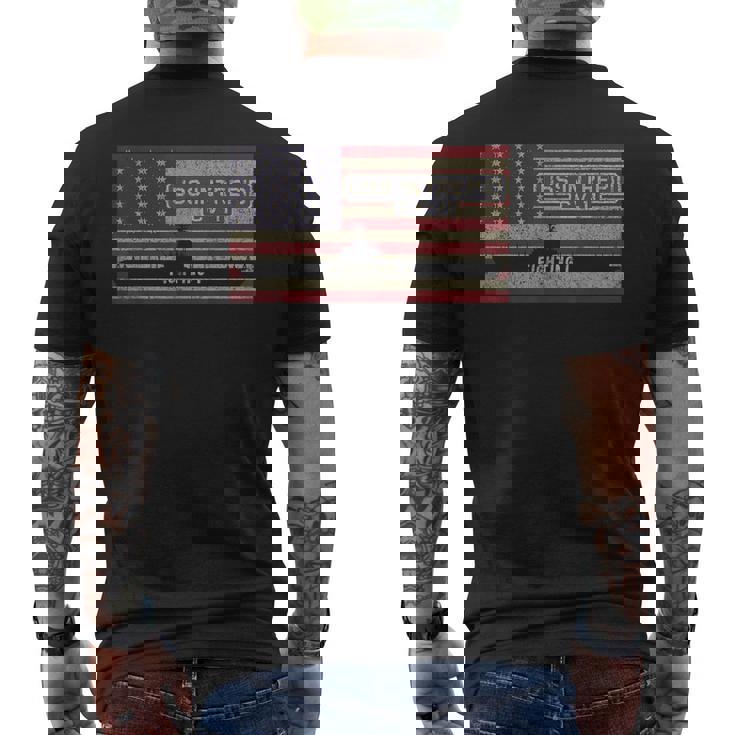 Uss Intrepid Cv-11 Aircraft Carrier American Flag Men's T-shirt Back ...