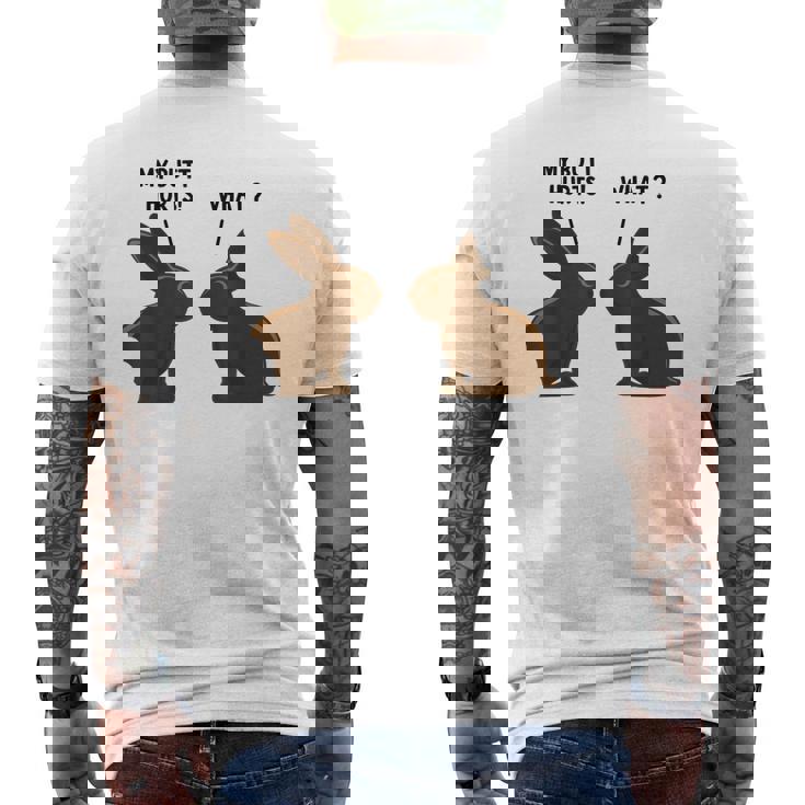 My Butt Hurts Deaf Easter Chocolate Bunny Meme Joke Men's Back Print T ...