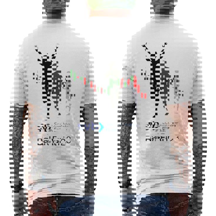 Svb Silicon Valley Bank Run ’ Men's Back Print T-shirt | Mazezy