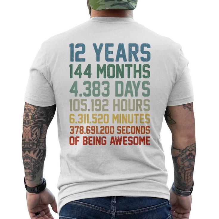Vintage 12Th Birthday Shirt 12 Years Old Being Awesome V2 Men's Back ...
