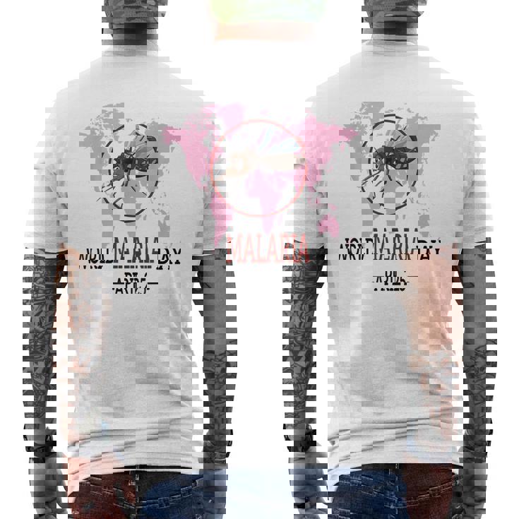 World Malaria Day Anti Mosquitoes Malaria Disease Awareness Men's Back Print T-shirt | Mazezy