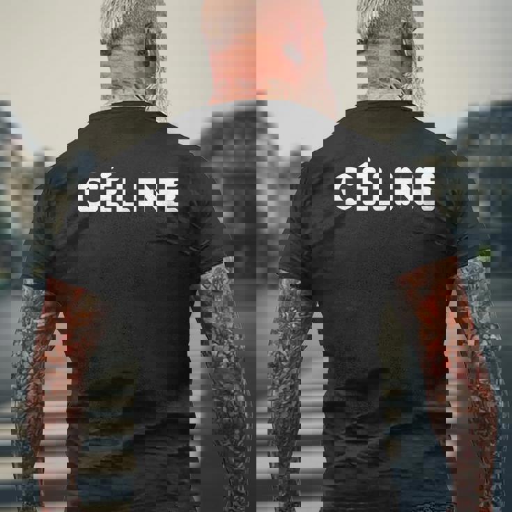 Céline Hello My Name Is Name Tag First Name Men's Back Print T-shirt ...