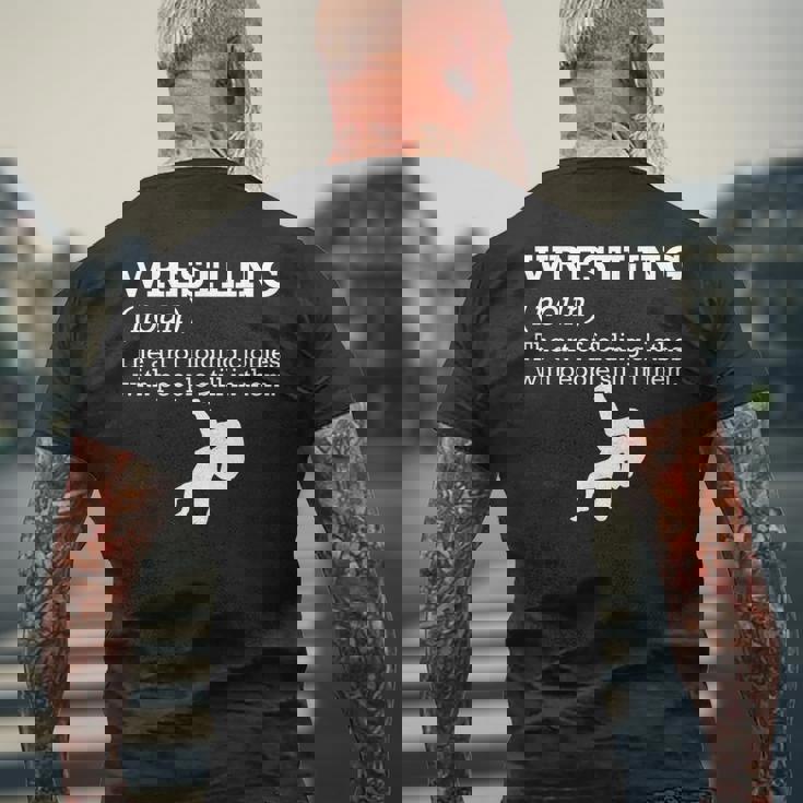 Definition Wrestling Wrestler Men's T-shirt Back Print - Seseable