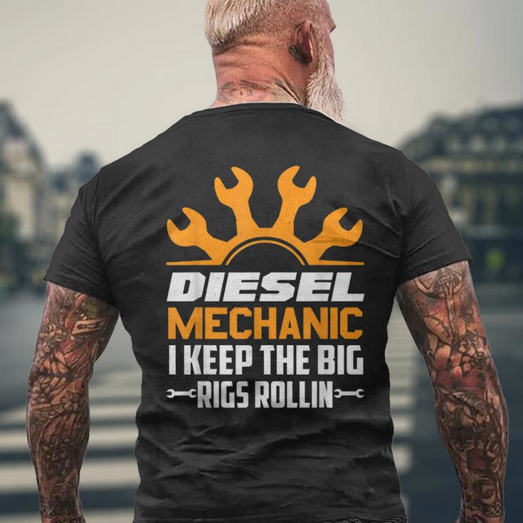 Diesel Mechanics Fuel Turbo Gifts Mens Back Print T-shirt | Mazezy