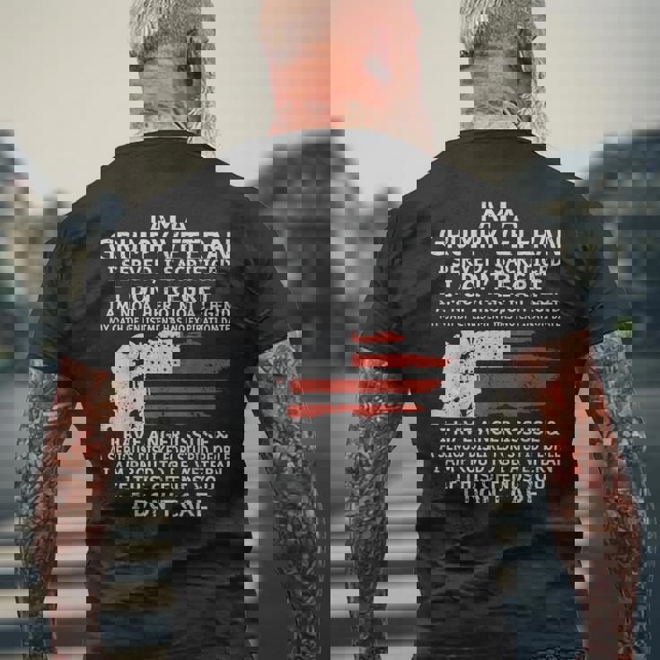 I Am A Grumpy Veteran I Dont Care Veteran Grumpy Old Man Men's Back ...