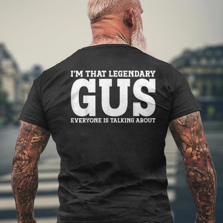 Gus Personal Name First Name Gus Men's Back Print T-shirt | Mazezy