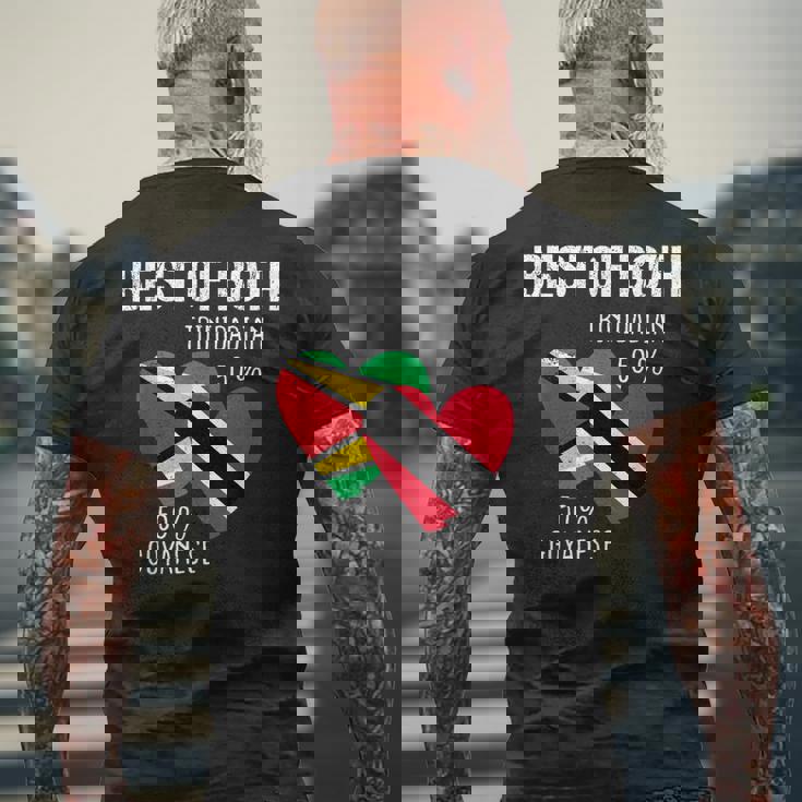 Guyanese Trinbagonians Proud Half Trinidad Half Guyana Flag Men's Back ...