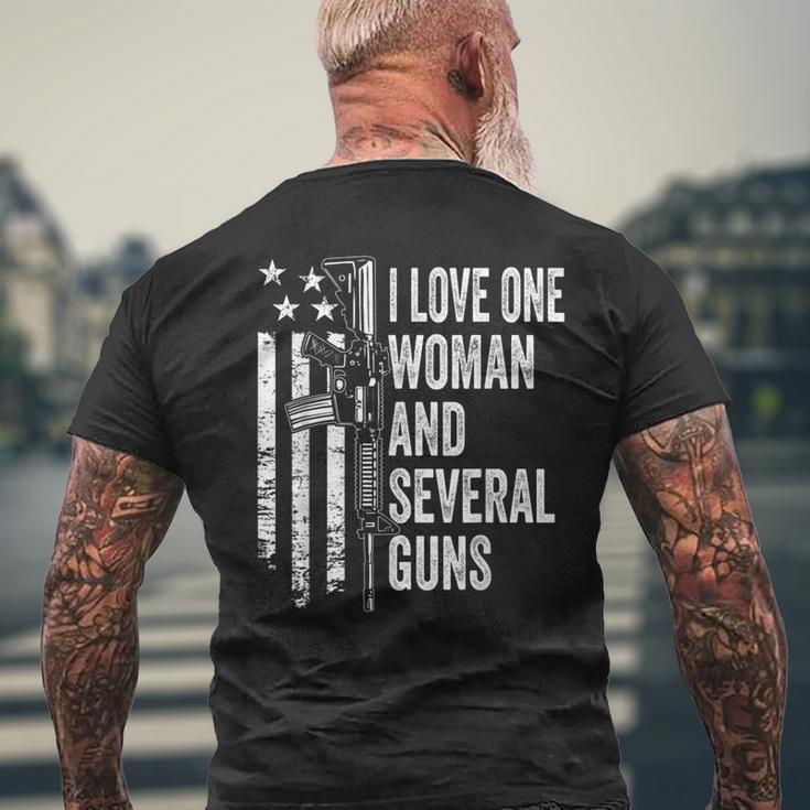 I Love One Woman And Several Guns Husband Dad Gun Back Men's Back Print ...