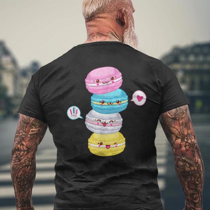 Macaroon Day Cute Group Of Four Cute Macarons Men's Back Print T-shirt ...