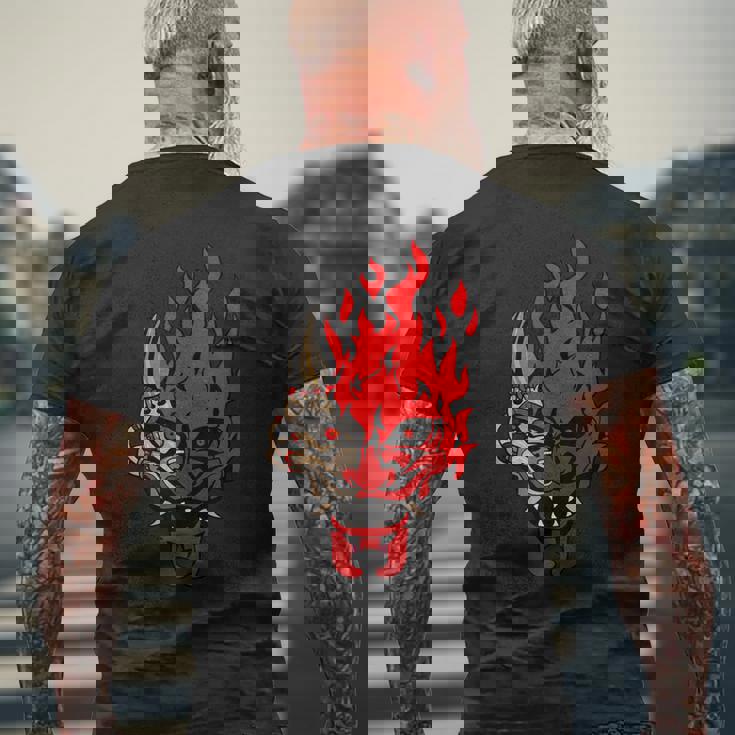 Onicyborg Cyberpunk Oni Samurai Evil Maskman Cool Streetwear Men's Back ...