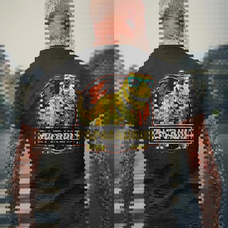 Papasaurus T Rex Papa Saurus Dinosaur Grandpa Dino Men's Back Print T ...