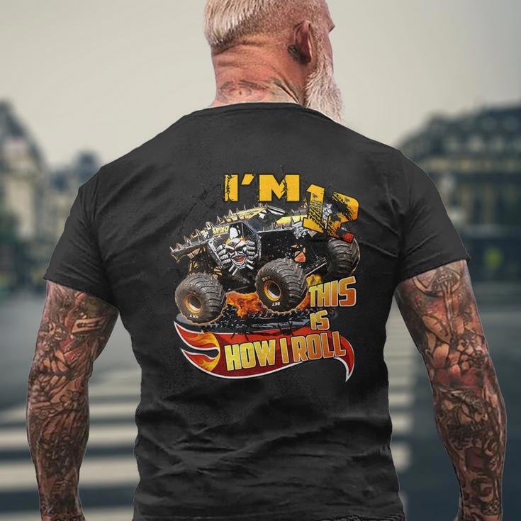 Personalized Max D Monster Truck Birthday Men's Back Print T-shirt | Mazezy