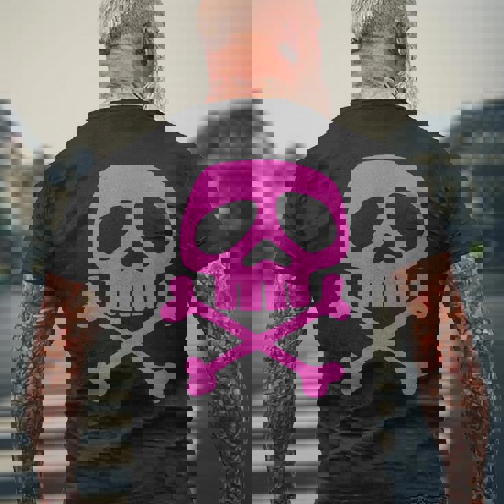 Pink Punk Rock Skull And Bones - 1980S Punk Rock Misfit Men's Back ...