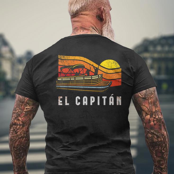 Pontoon Boat Captain El Capitan Men's T-shirt Back Print - Seseable