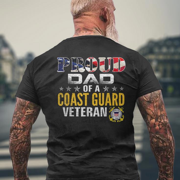 Proud Dad Of A Coast Guard Veteran American Flag Military Men's T-shirt ...