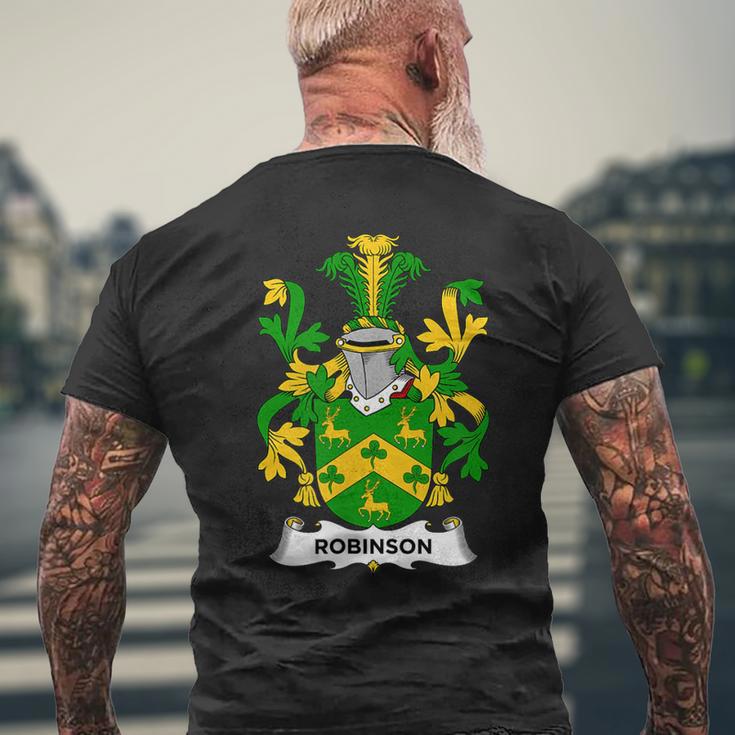 Robinson Coat Of Arms Family Crest Mens Back Print T-shirt - Seseable