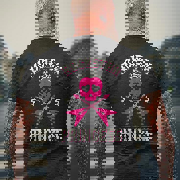 Rockstar Princess Cute Girls Rockers Men's Back Print T-shirt | Mazezy