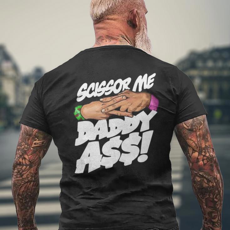 Scissor Me Daddy Ass Men's Back Print T-shirt | Mazezy